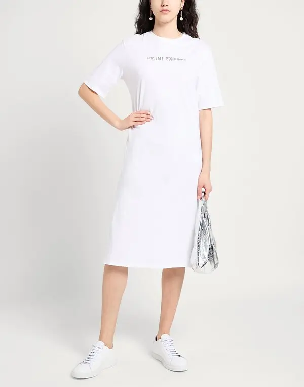 Armani Exchange Cotton Jersey Midi Dress