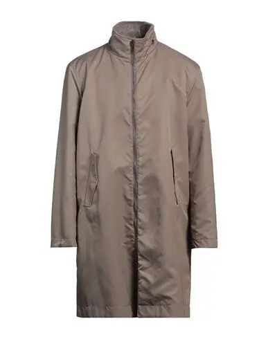 Emporio Armani Single-breasted Coat In Virgin Wool And Polyester - Khaki