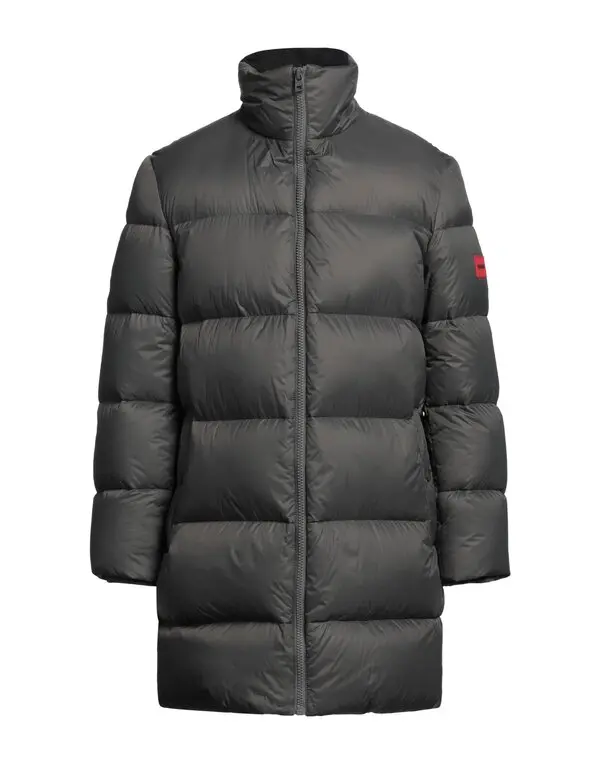Hugo Quilted Puffer Down Coat - Grey