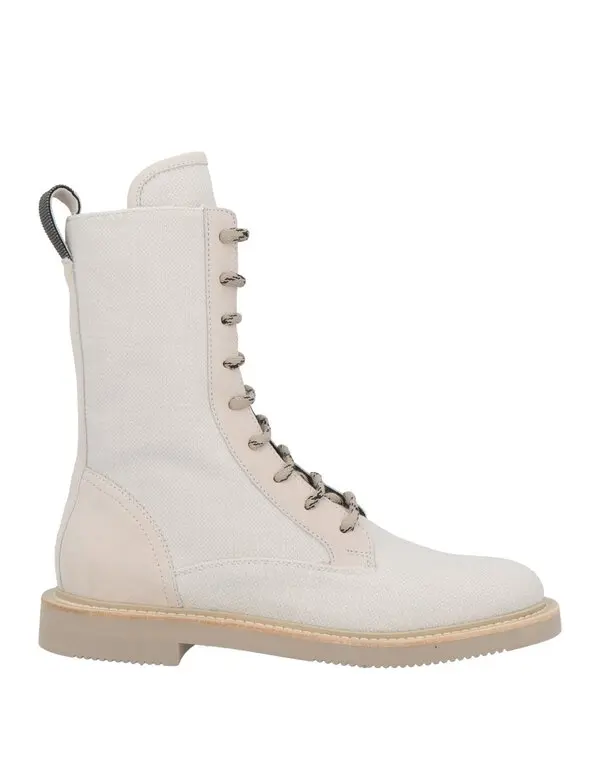 Brunello Cucinelli Lace-up Ankle Boots - Beige