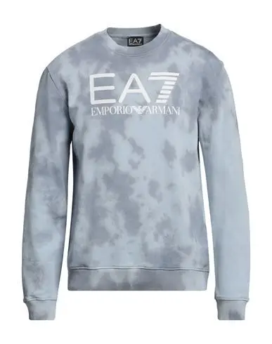 EA7 Cotton-elastane Tie-dyed Sweatshirt - Blue