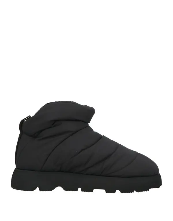 PIUMESTUDIO Padded Textile Fibers Ankle Boots - Black