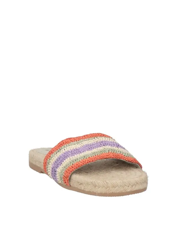 Manebí Raffia Espadrille Sandals - Orange