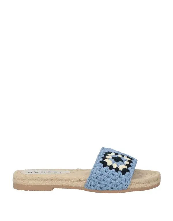 Manebí Crochet Knit Espadrille Sandals - Blue