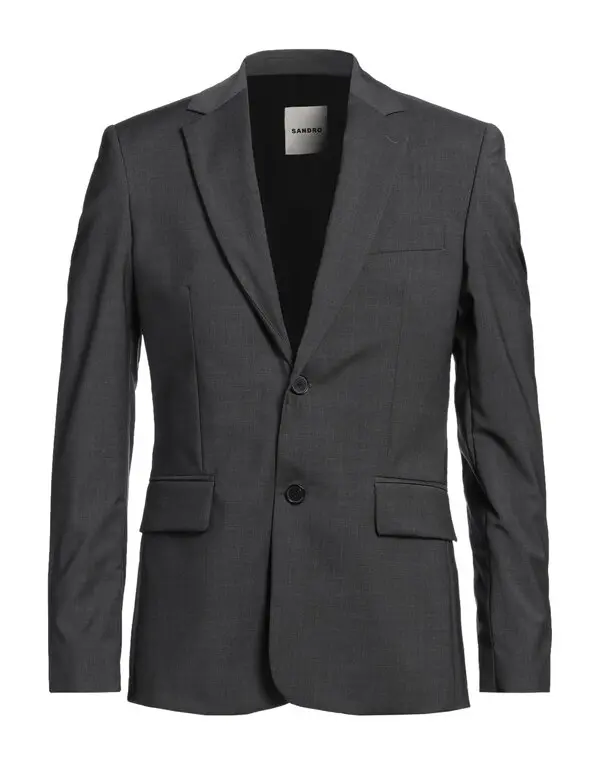 Sandro Blazer Size Virgin Wool - Grey