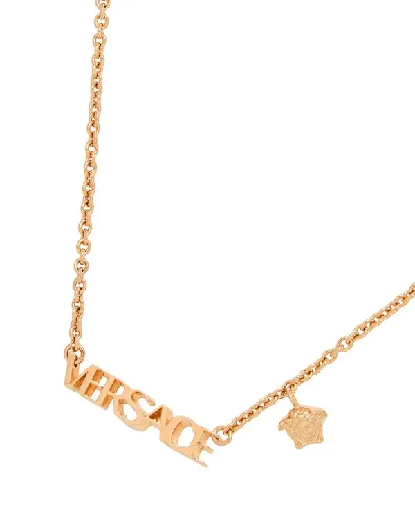 Versace Logo Necklace - Gold