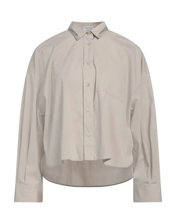 Brunello Cucinelli Shirt In Cotton, Polyamide, Elastane, And Silk