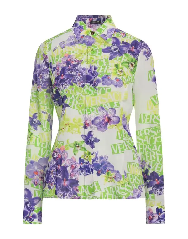 Versace Floral-print Crepe Shirt