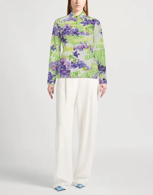 Versace Floral-print Crepe Shirt