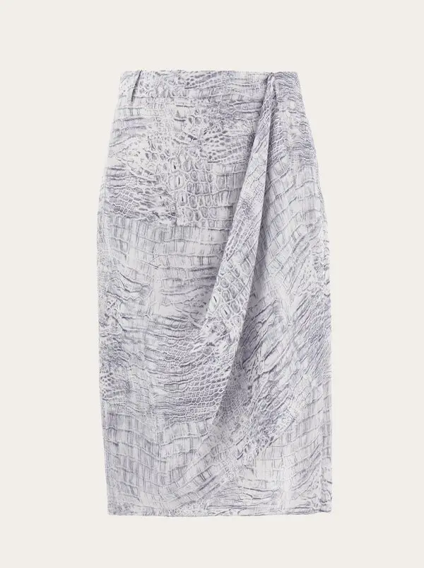 FERRAGAMO Printed Wrap Skirt