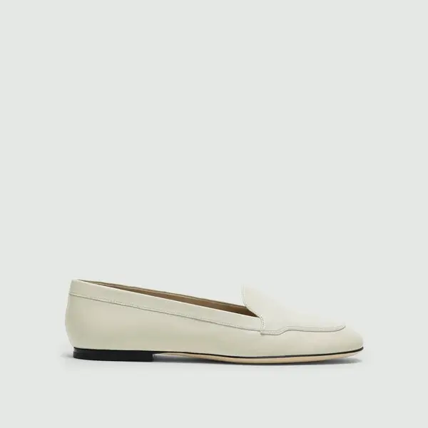 Theory Leather Slipper - Cream