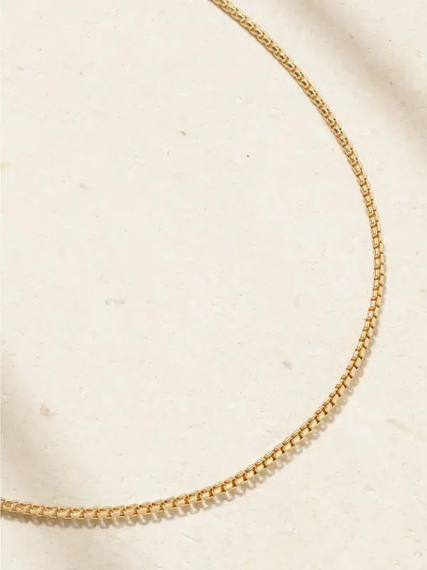 David Yurman Hollow Box Chain 18-karat Necklace - Gold