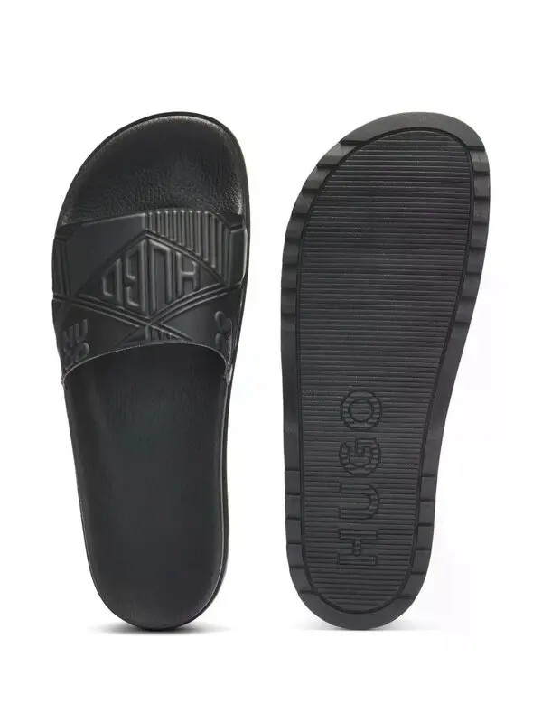 Hugo Logo-Print Slides In Black - 39% Off | Editorialist display picture 1