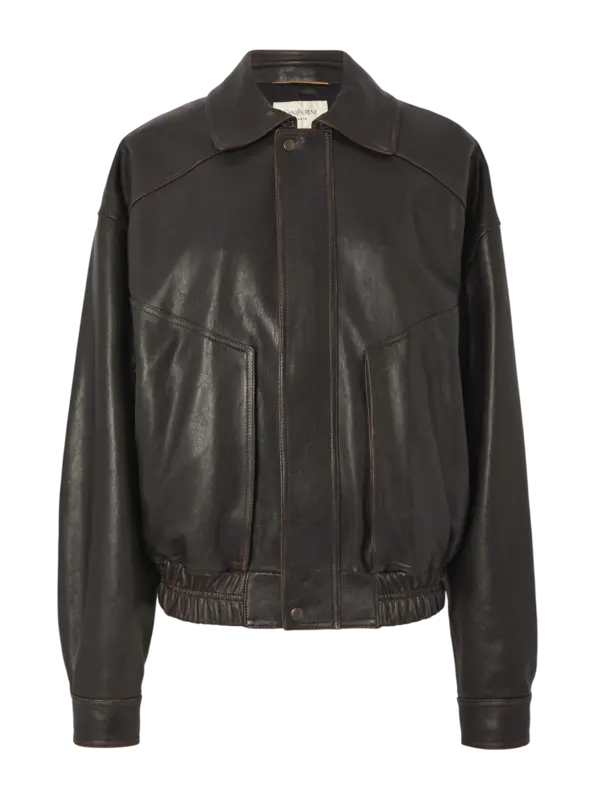 Saint Laurent Aviator Leather Jacket - Black