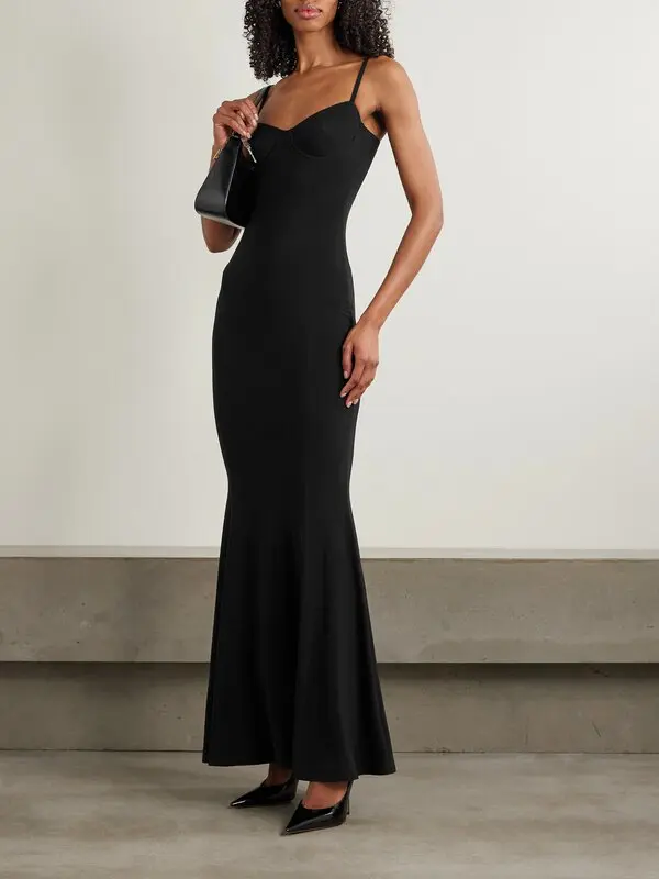 Norma Kamali Stretch-jersey Maxi Dress