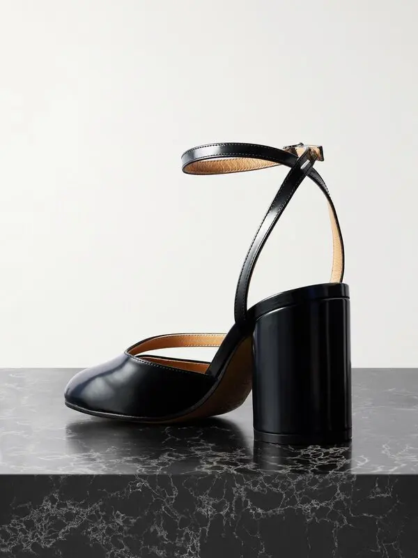 MAISON MARGIELA Tabi Split-toe Glossed Leather Pumps - Black