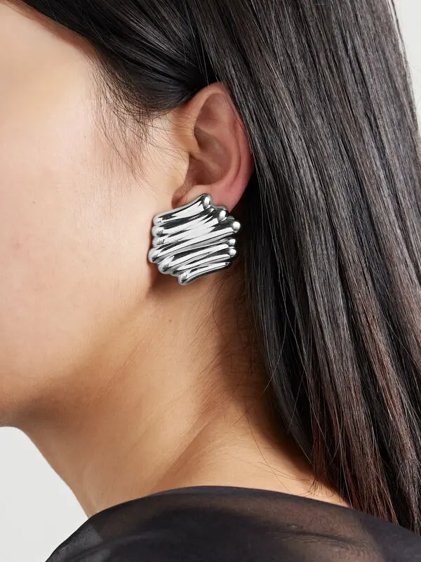 Khaite Crema -plated Clip-on Earrings