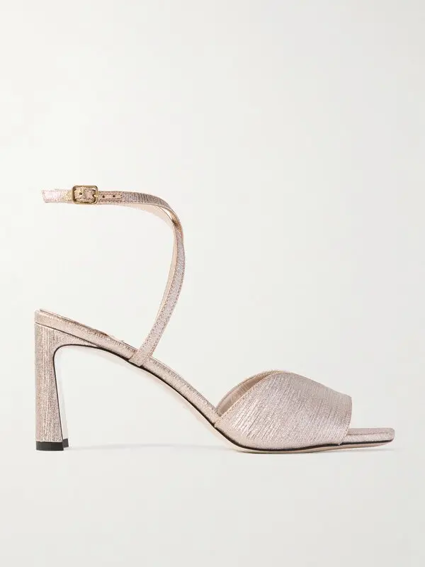 JIMMY CHOO Karli 75 Lurex Sandals - Pink
