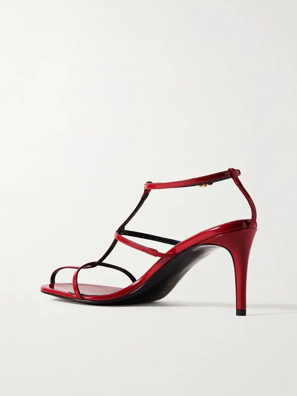 Khaite Cage Patent-leather Sandals
