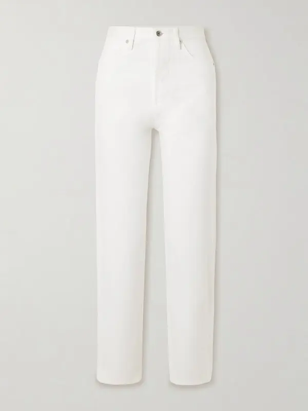 JIL SANDER Cropped High-rise Jeans - Neutrals