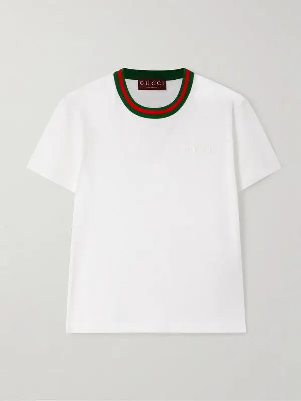 Gucci Striped Cotton-jersey T-shirt