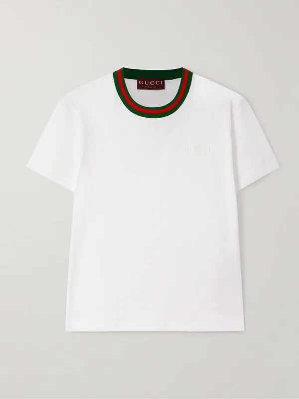 Gucci Striped Cotton-jersey T-shirt