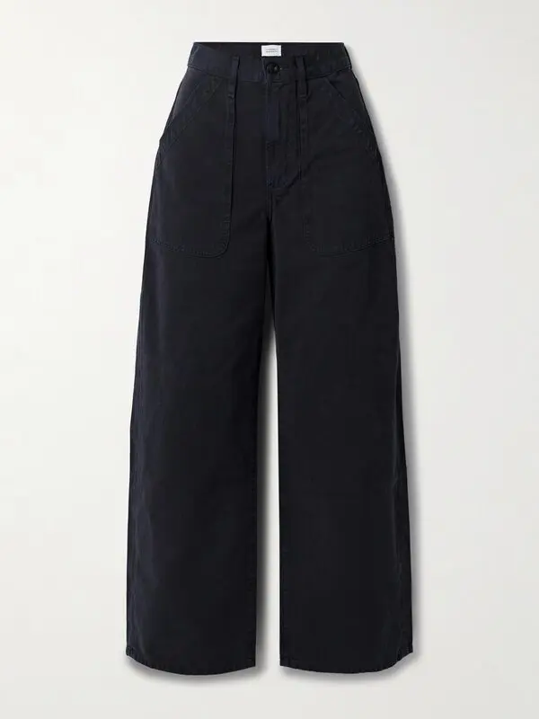 Citizens Of Humanity Ayla Cargo High-rise Wide-leg Jeans - Black