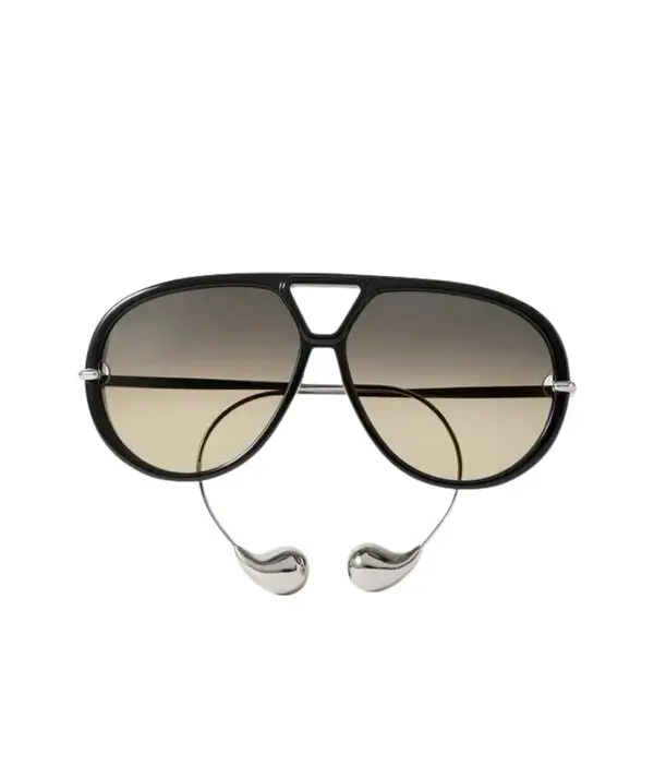 Bottega Veneta Aviator-style Sunglasses - Silver