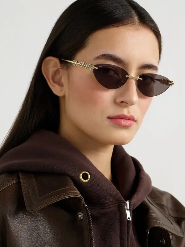 Cartier Clash De Rimless Cat-eye Sunglasses