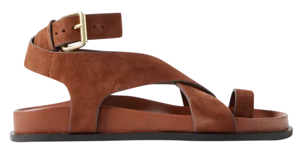 A.emery Jalen Suede And Leather Sandals - Brown