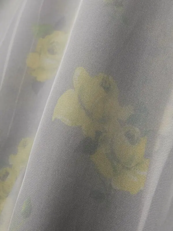 Acne Studios Layered Chiffon And Floral-print Crepe Maxi Dress