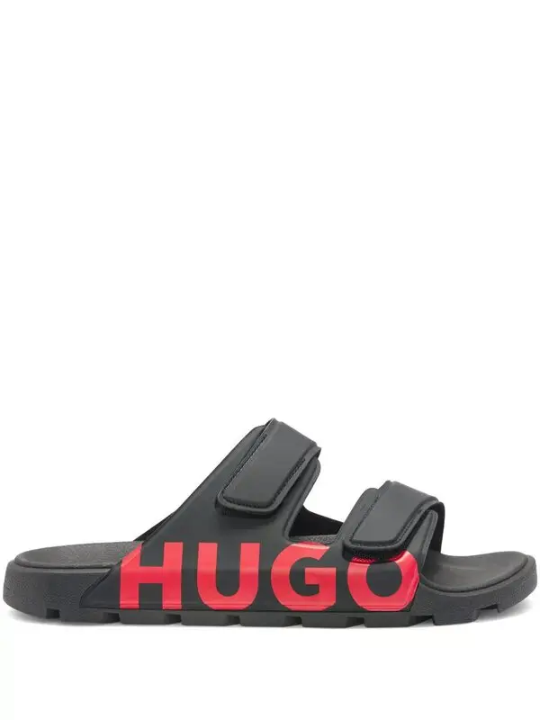 Hugo Logo-print Slides - Black