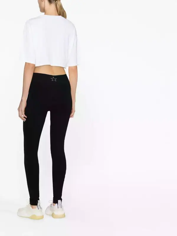 Stella McCartney Logo-print Ribbed Leggings