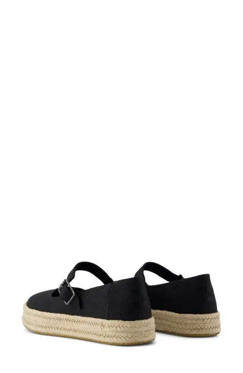 Toms Carolina Mary Jane Espadrille Platform - Black