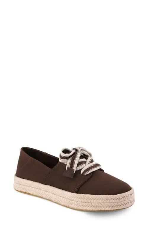Toms Carolina Lace-up Espadrille Sneaker - Dark Brown