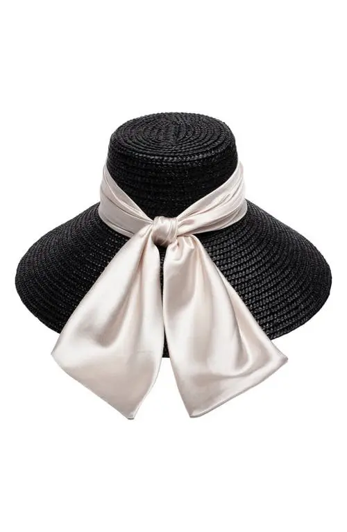 Eugenia Kim Mirabel Straw Sun Hat With Bow Detail - Black