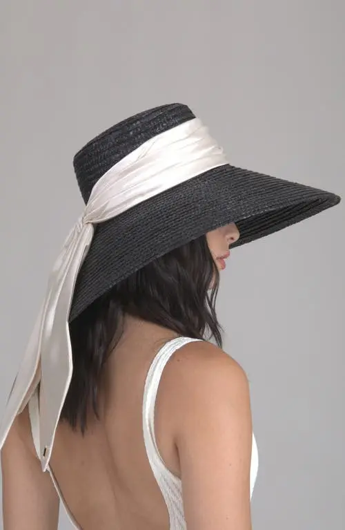 Eugenia Kim Mirabel Straw Sun Hat With Bow Detail - Black