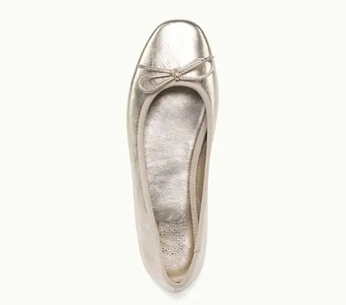 GRACE FOOTWEAR Lily Ballerina Flats - Light Gold