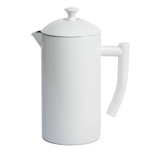 FRIELING Double-walled Stainless Steel French Press Coffee Maker - Snow White