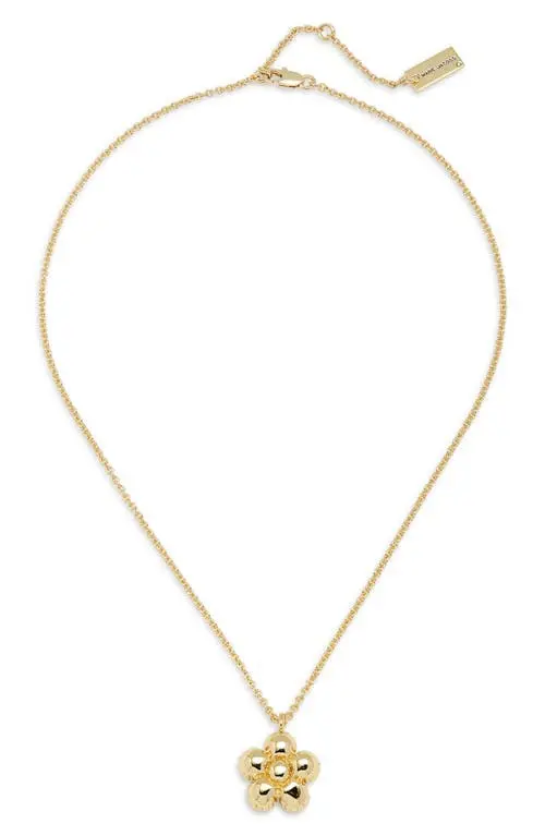 Marc Jacobs Daisy Pendant Chain Necklace - Light Antique Gold