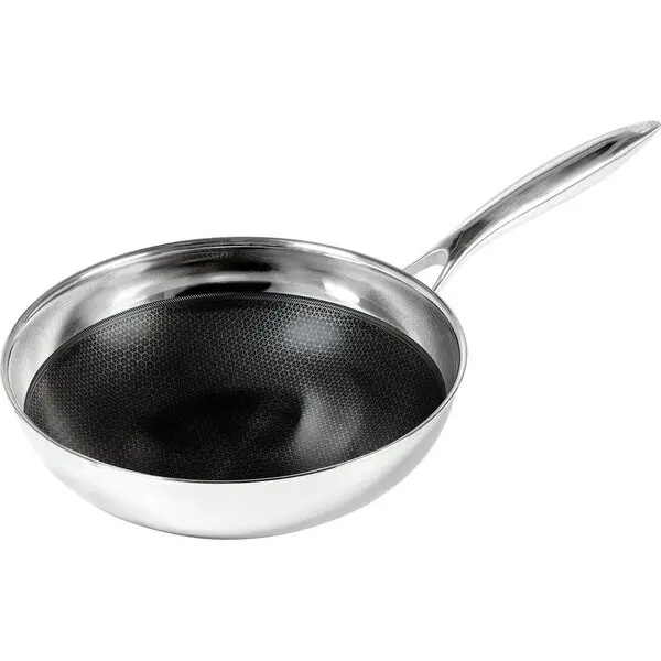 FRIELING Black Cube 9-1/2 Inch 2.5 Quart Stainless/nonstick Hybrid Chef's Pan - Silver