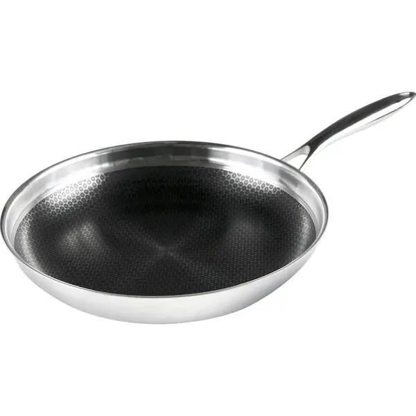 FRIELING Black Cube 12-1/2 Inch Stainless/nonstick Hybrid Fry Pan - Silver