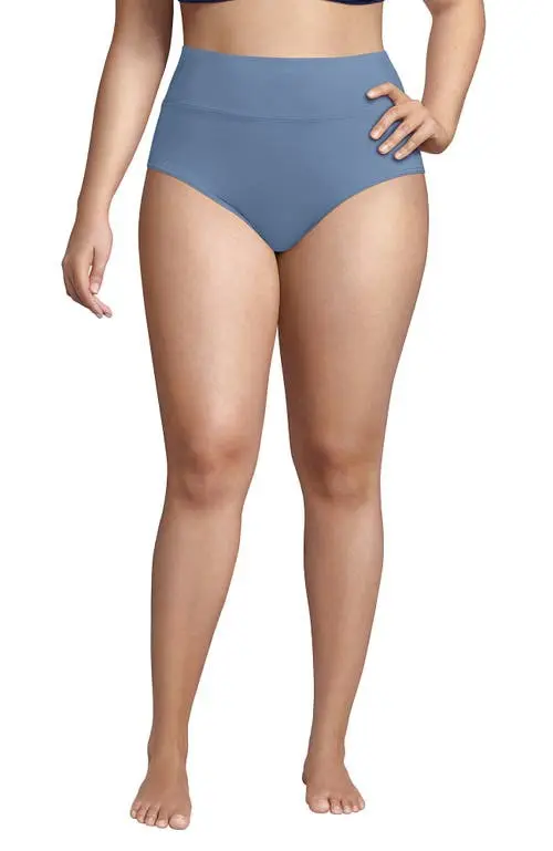 LANDS' END High Waisted Bikini Bottom - Dusk Sky