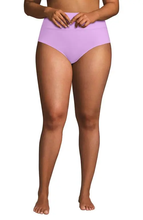 LANDS' END High Waisted Bikini Bottom - Wild Lilac