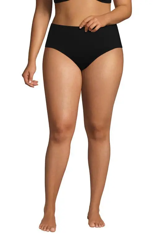 LANDS' END Mid-rise Bikini Bottom - Black