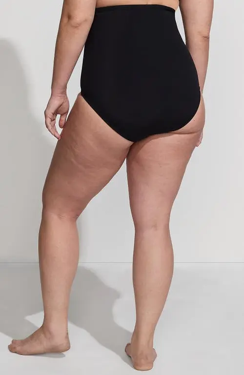 LANDS' END Slender Separates Ultra High Waisted Bikini Bottom - Black