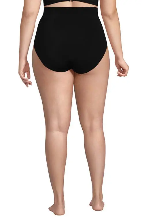 LANDS' END Slender Separates Ultra High Waisted Bikini Bottom - Black
