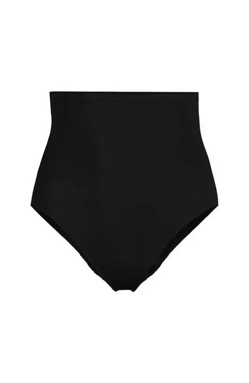 LANDS' END Slender Separates Ultra High Waisted Bikini Bottom - Black