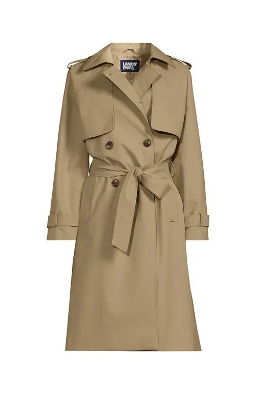 LANDS' END Waterproof Modern Trench Raincoat