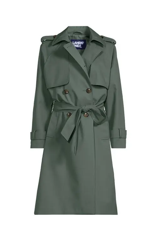 LANDS' END Waterproof Modern Trench Coat - Spruce